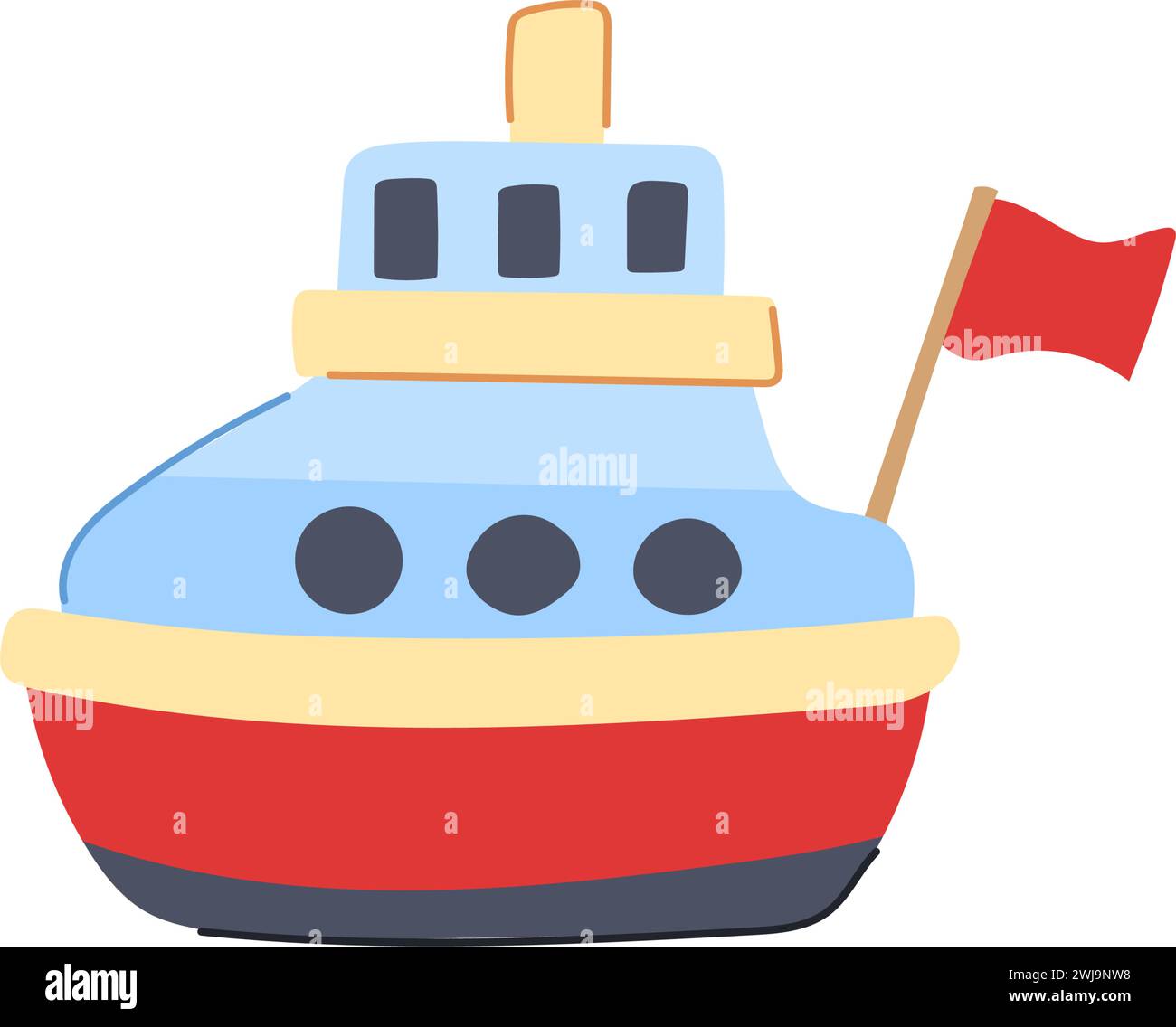 car boat toy cartoon vector illustration Stock Vector Image & Art - Alamy