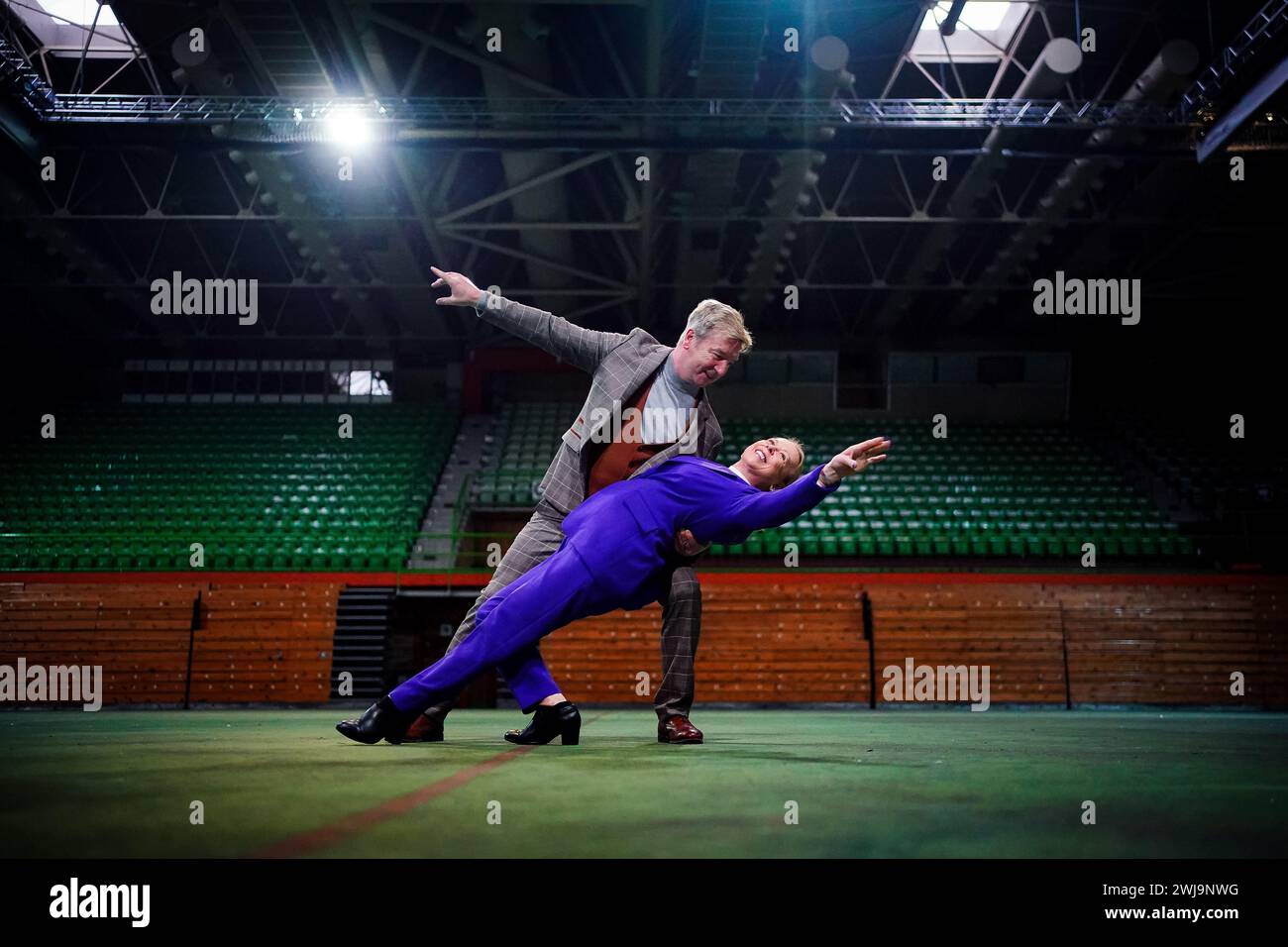 Ice skaters Jayne Torvill and Christopher Dean during a visit to the ...