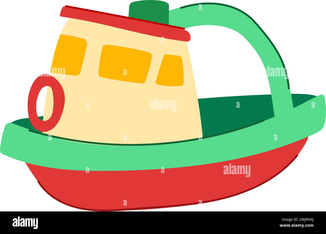 child boat toy cartoon vector illustration Stock Vector Image & Art - Alamy