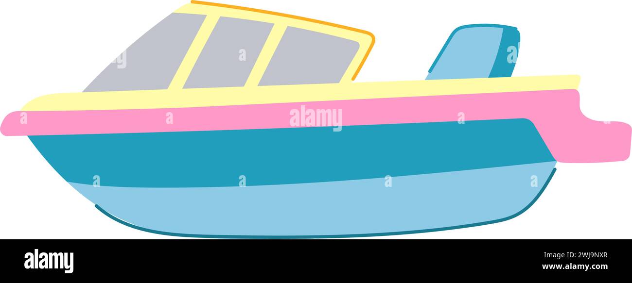 ship boat toy cartoon vector illustration Stock Vector Image & Art - Alamy