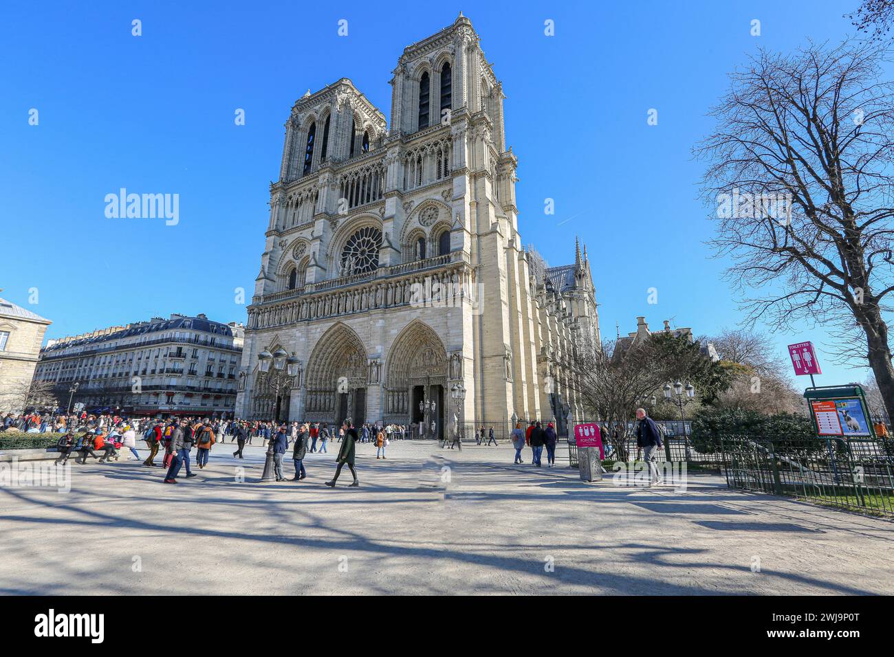 Notre Dame de Paris Cathedral some months before dramatic fire ...