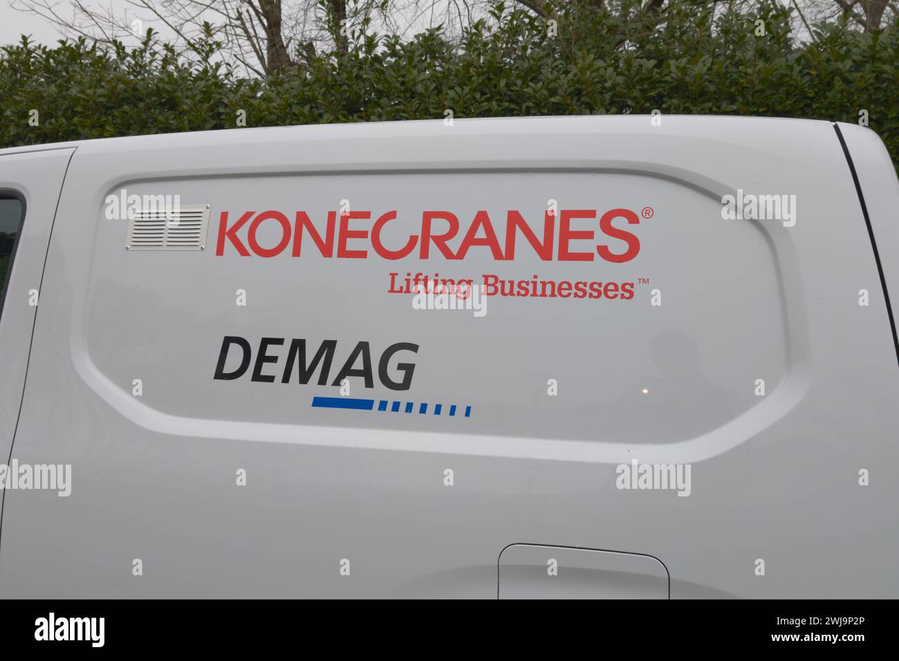 Bordeaux , France - 02 12 2024 : Konecranes demag logo text and sign ...