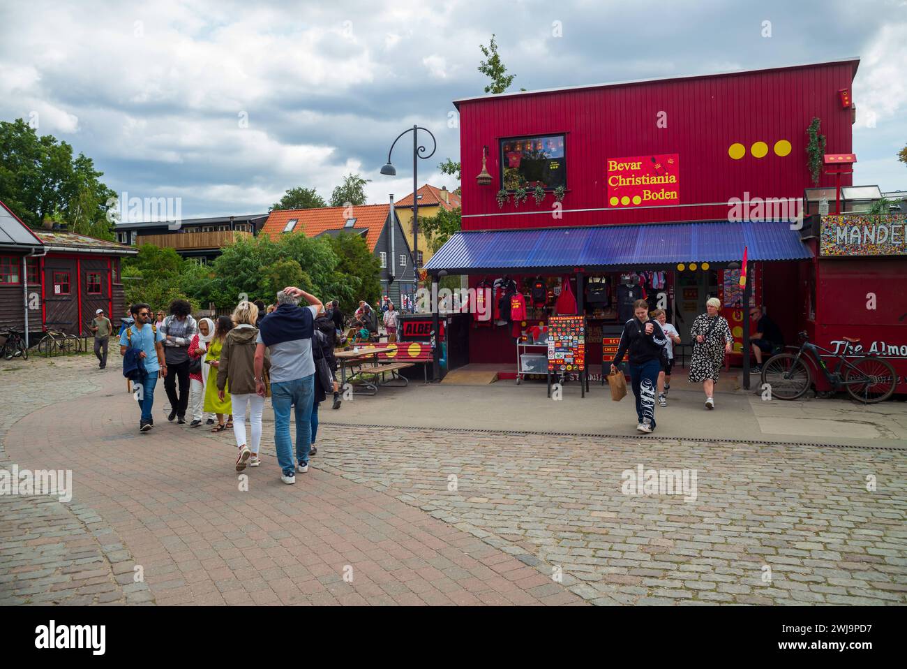 copenhagen, denmark, 21 july 2023, pusher street in the christiania ...