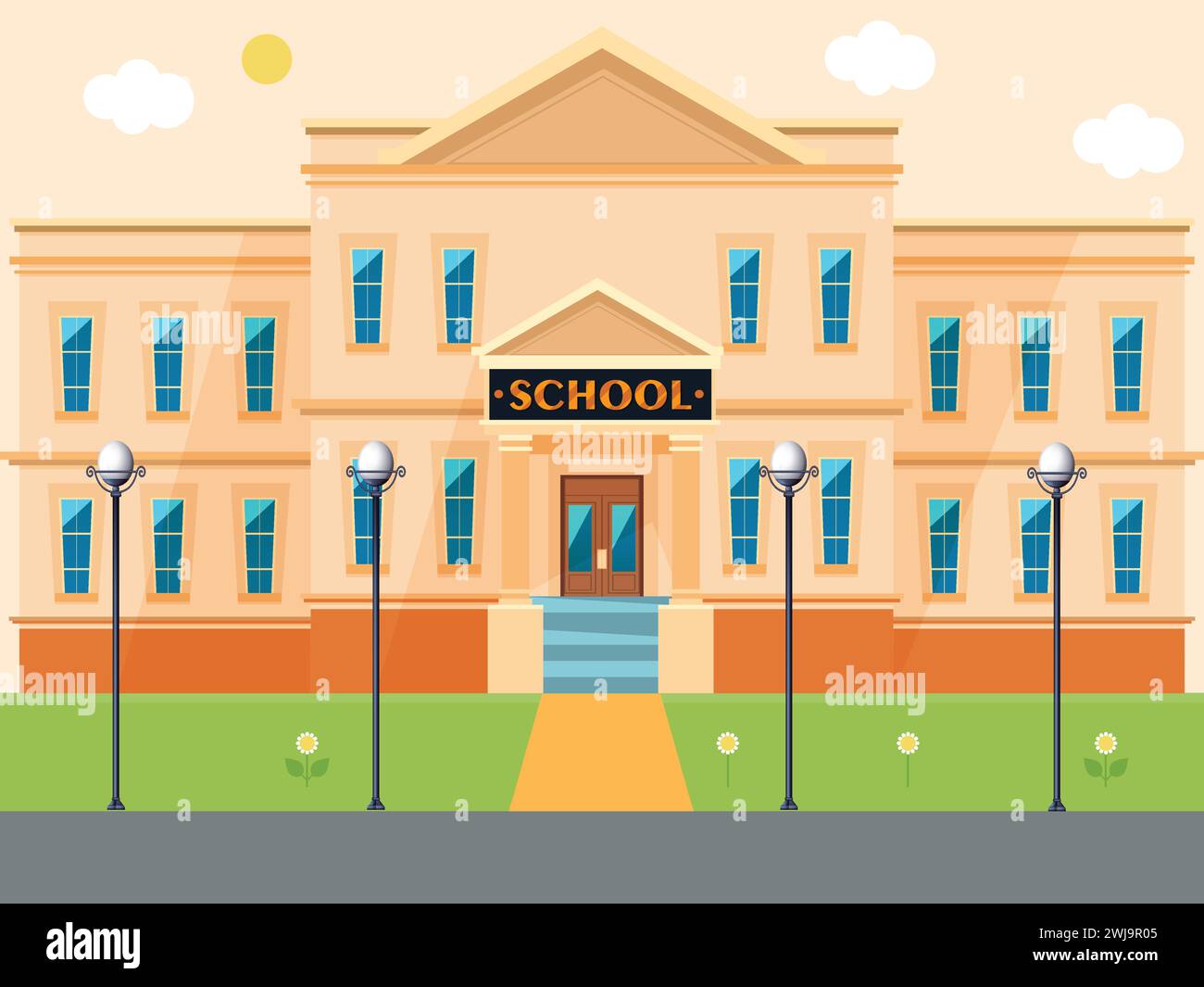 Back to school background for flyer or poster template, vector ...
