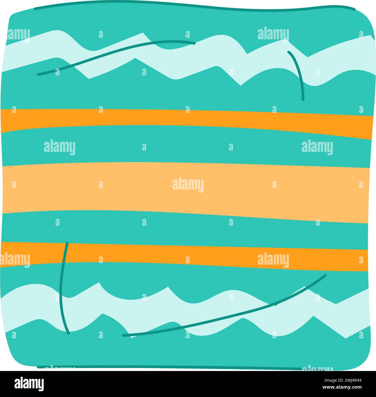 Seamless Boho Pillow Cartoon Vector Illustration Stock Vector Image