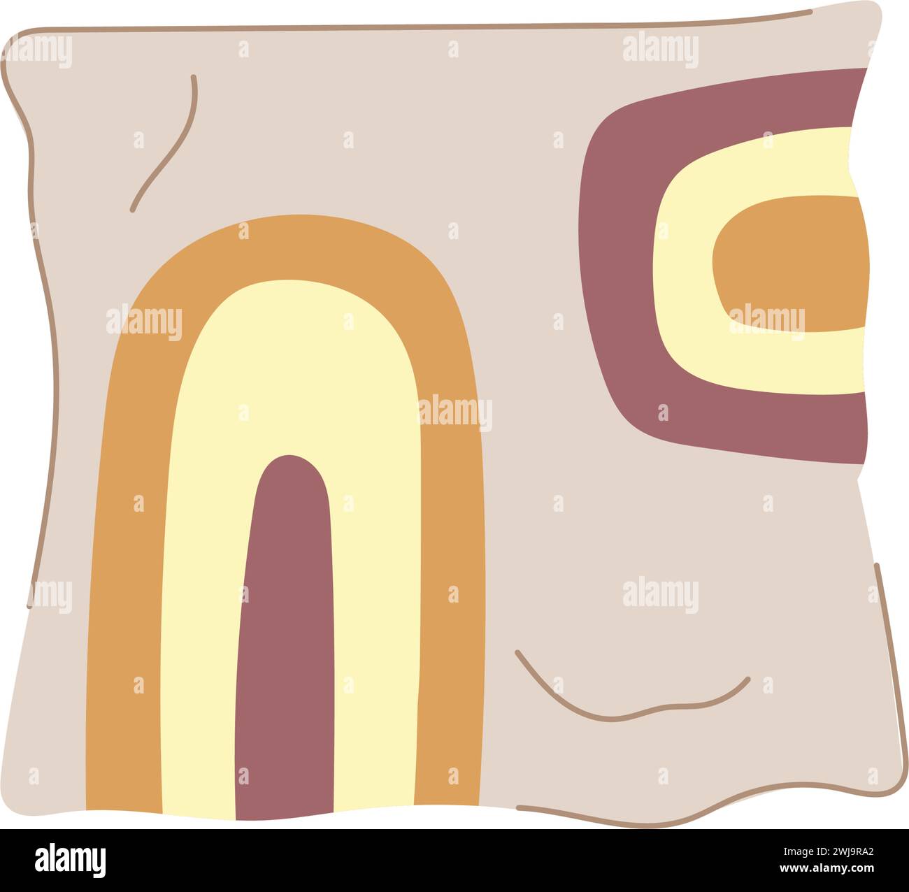 Ethnic Boho Pillow Cartoon Vector Illustration Stock Vector Image And Art