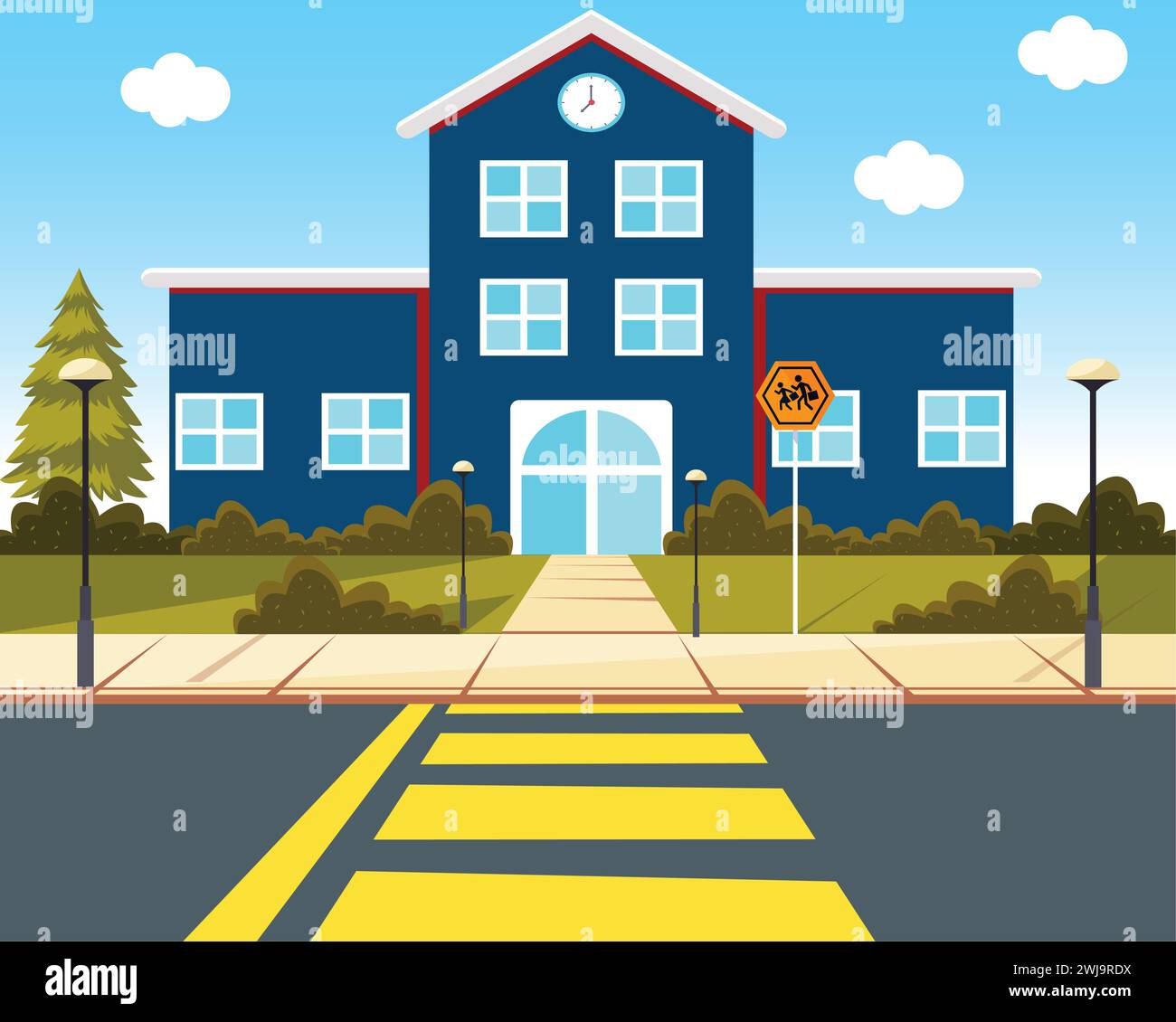 School building gate hi-res stock photography and images - Alamy