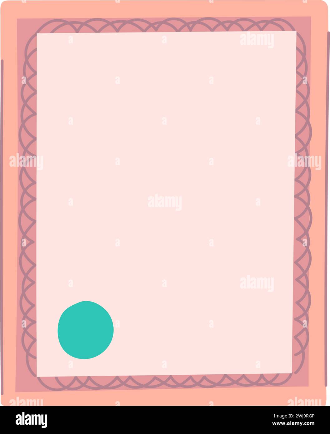 border certificate cartoon vector illustration Stock Vector Image & Art ...