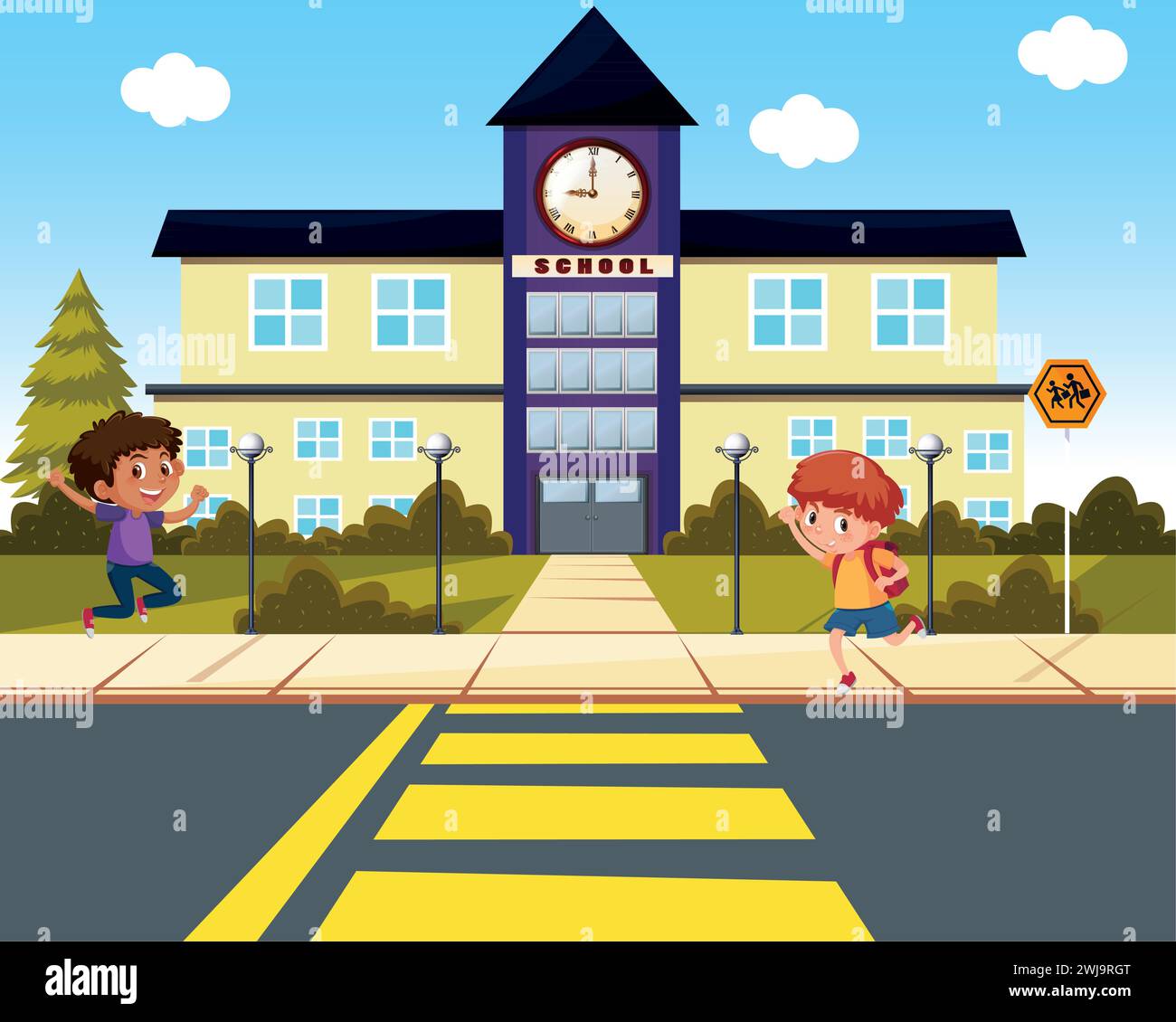 School front office Stock Vector Images - Alamy