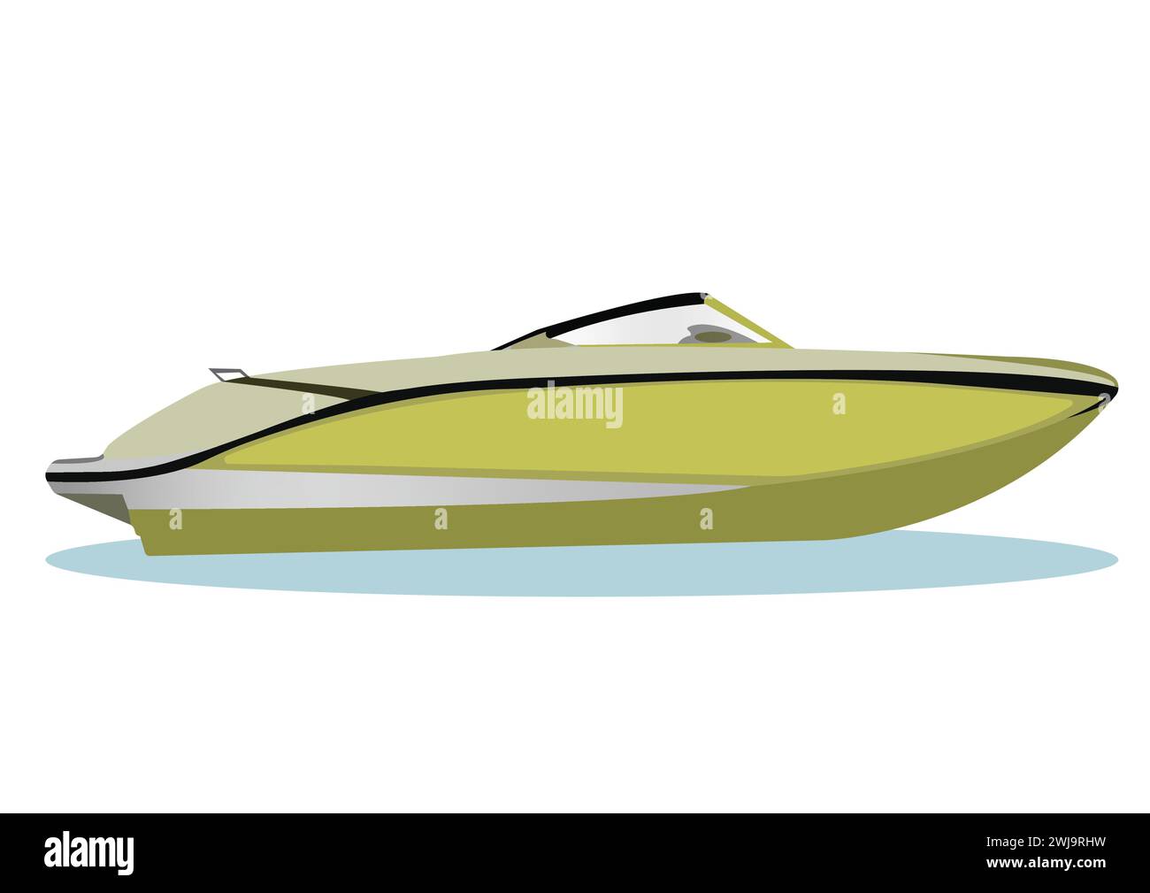 Vector of side cabin cruiser hi-res stock photography and images - Alamy