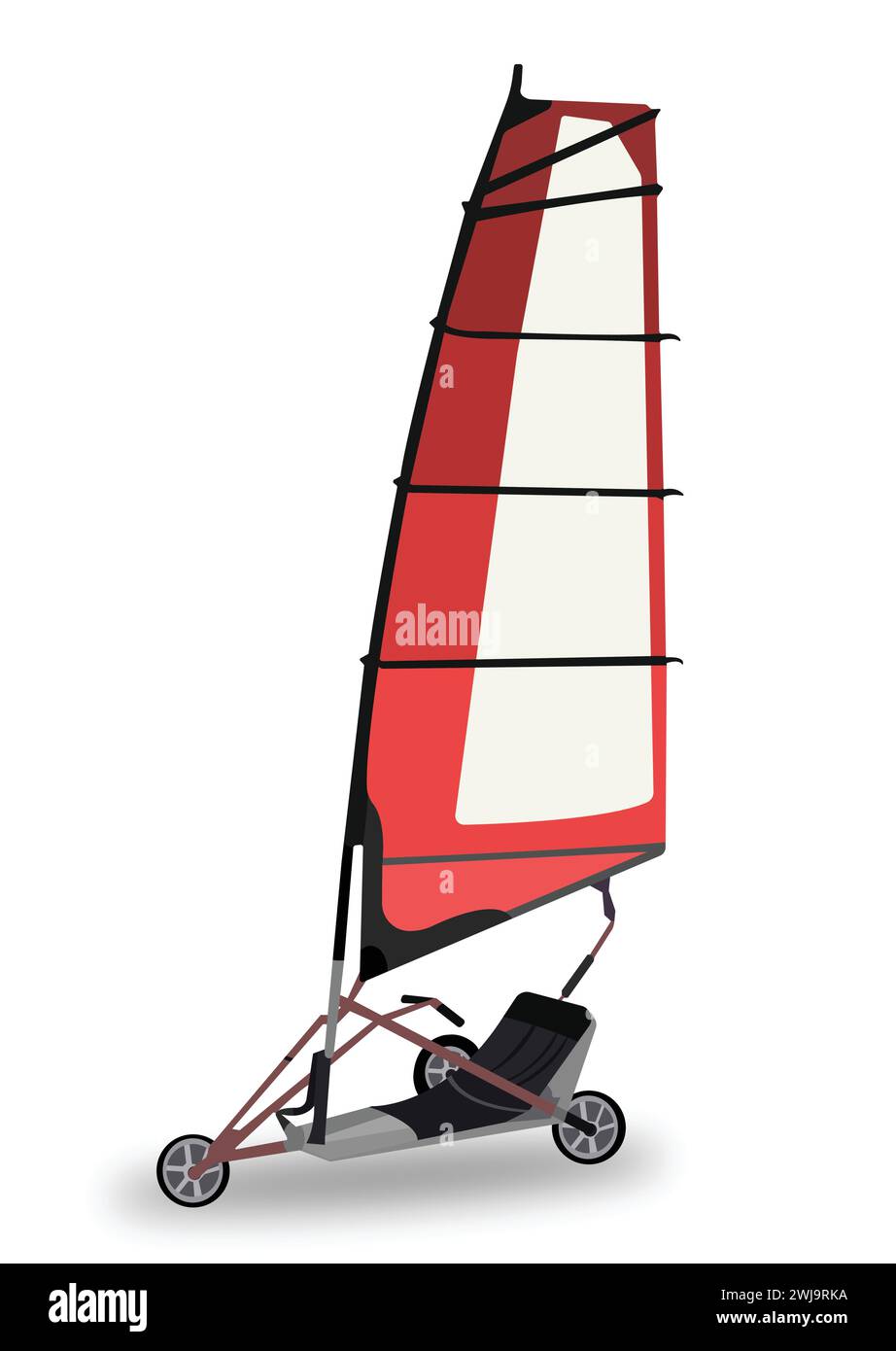 Sand yachting Stock Vector Images - Alamy