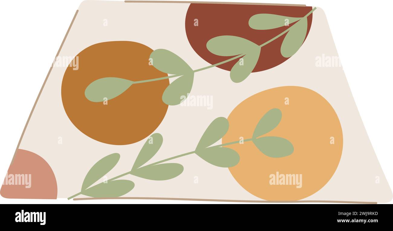 geometric boho rug cartoon vector illustration Stock Vector Image & Art ...