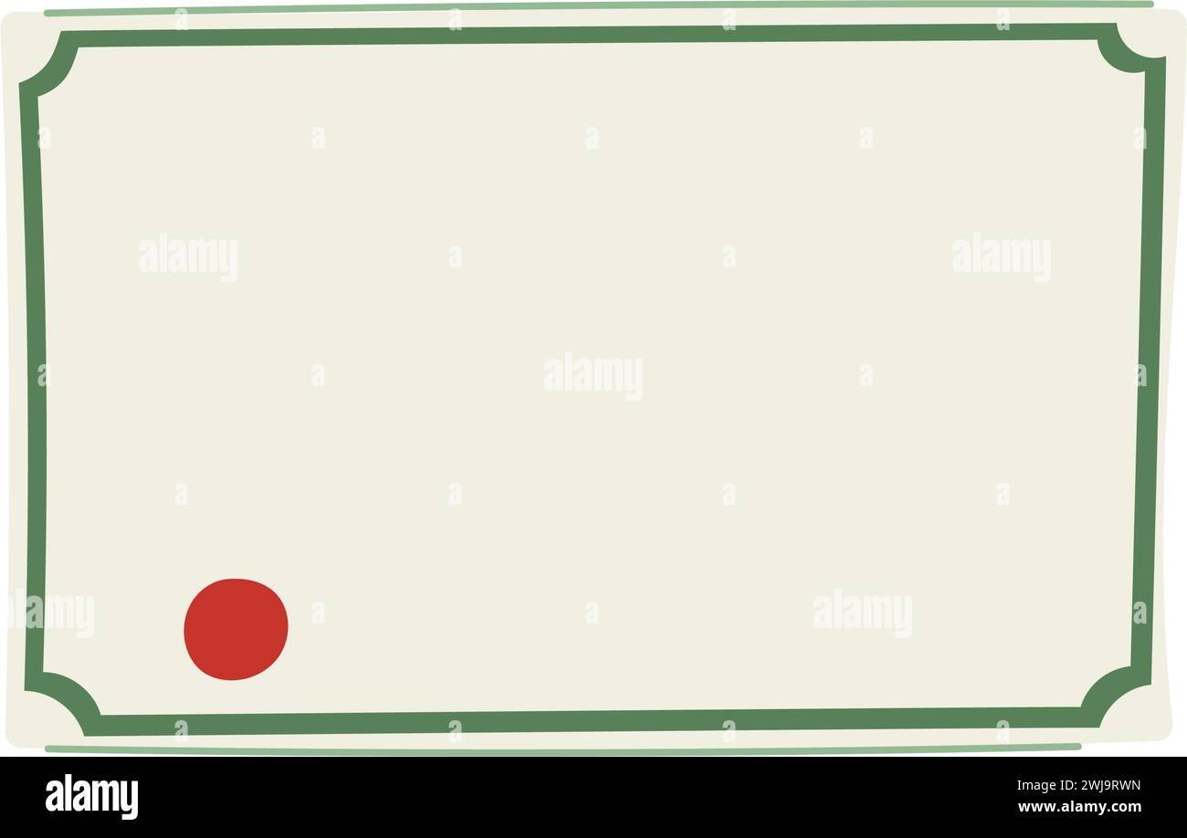 template certificate cartoon vector illustration Stock Vector Image ...