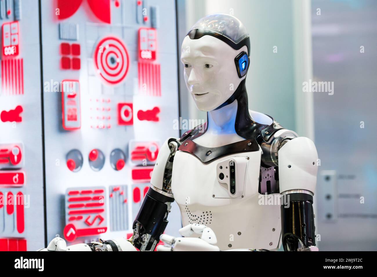 Close-up of an advanced humanoid robot, hinting at cutting-edge AI and ...