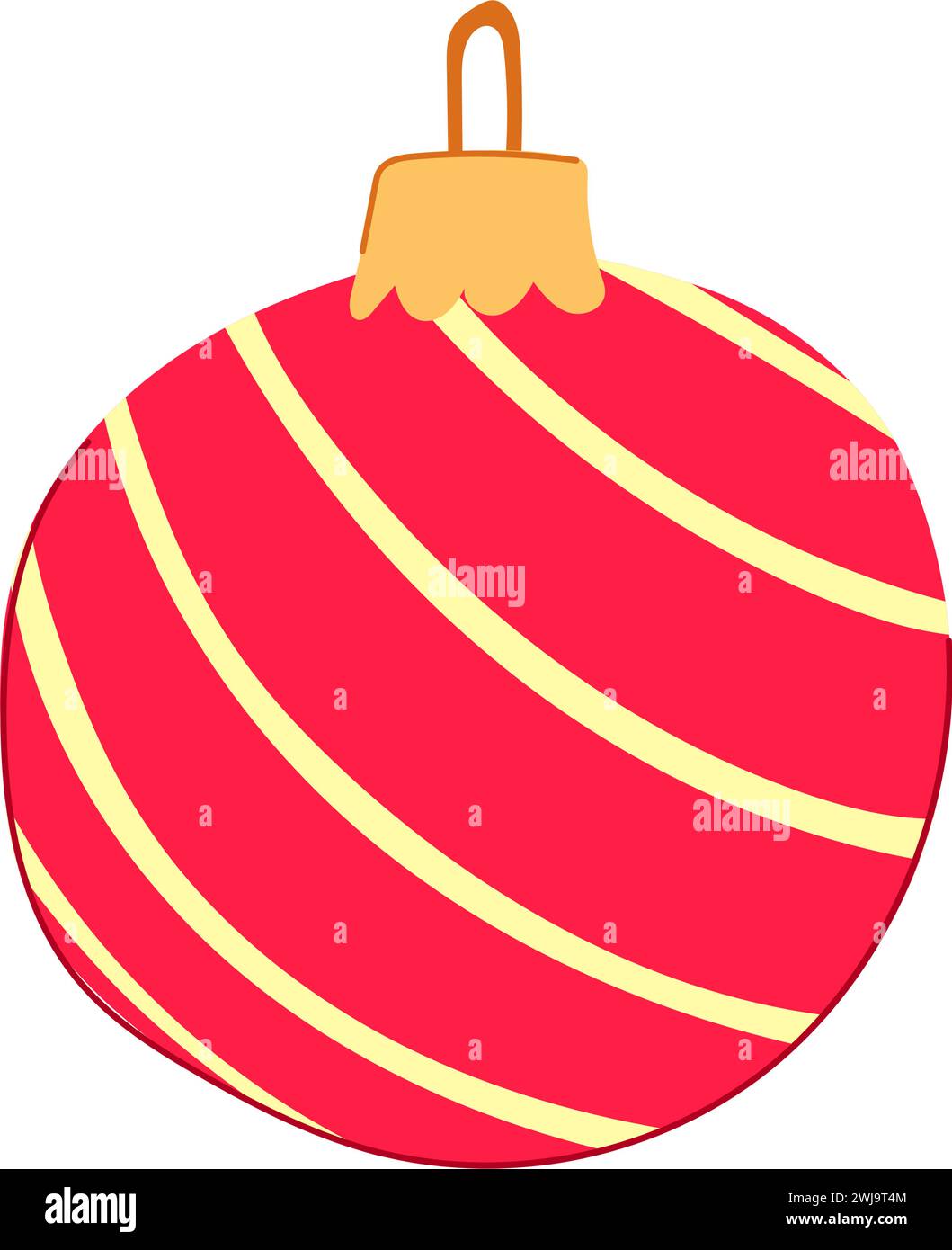 tree christmas ball cartoon vector illustration Stock Vector Image ...