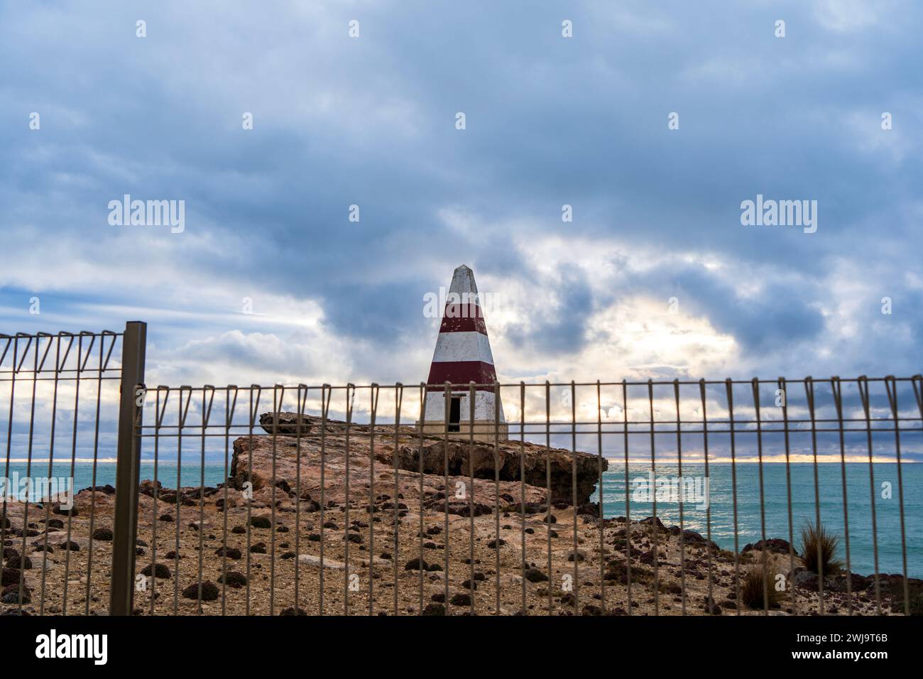 The Robe Obelisk fenced off due to unstable cliffs caused by coastal ...