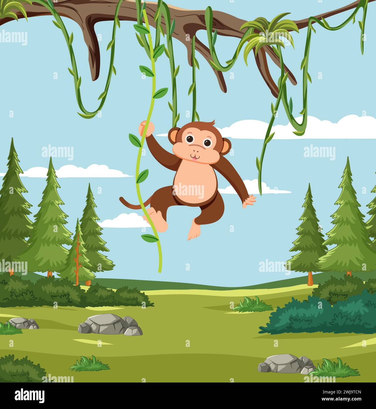 Monkey swings hi-res stock photography and images - Alamy