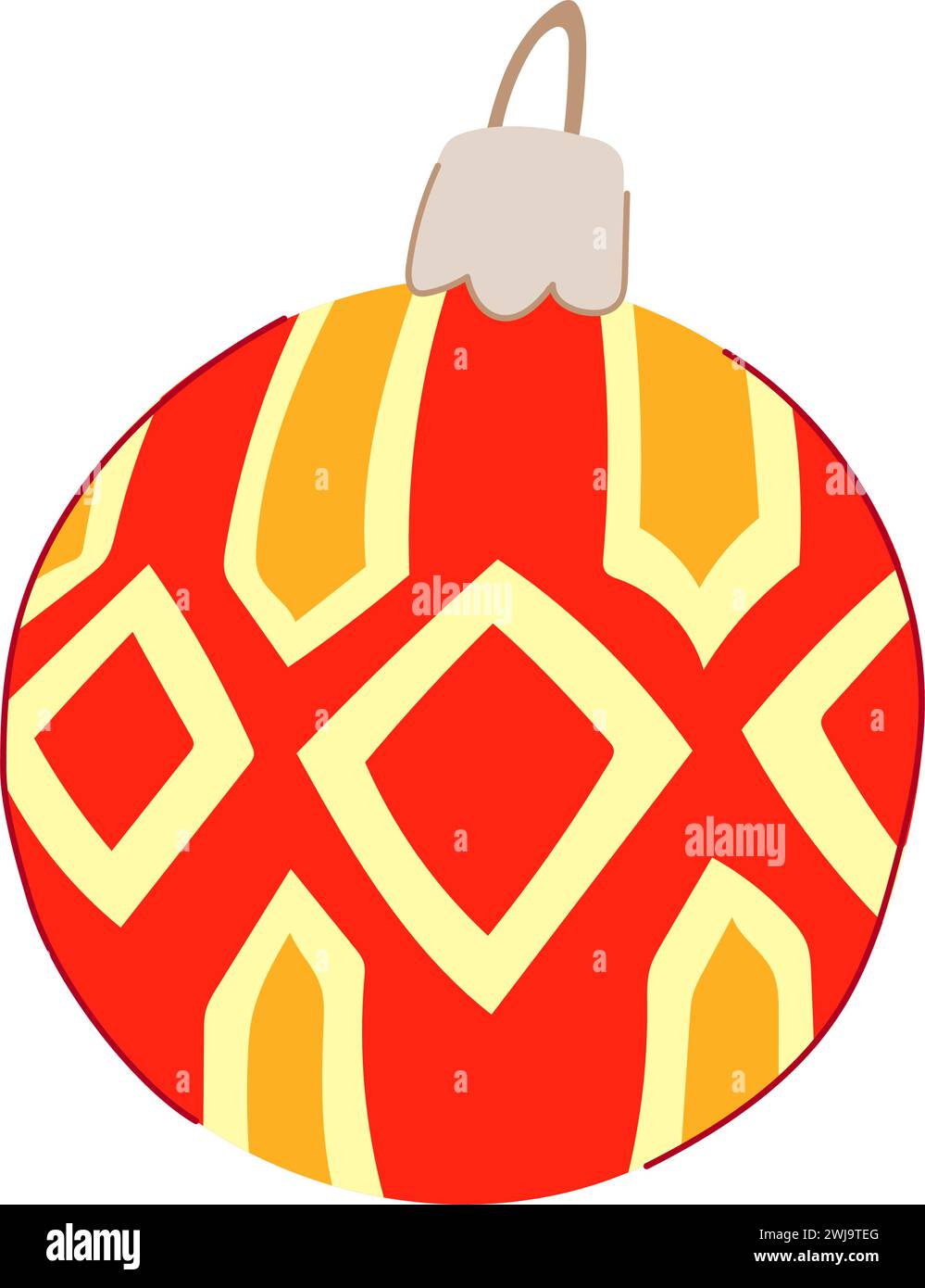 winter christmas ball cartoon vector illustration Stock Vector Image ...