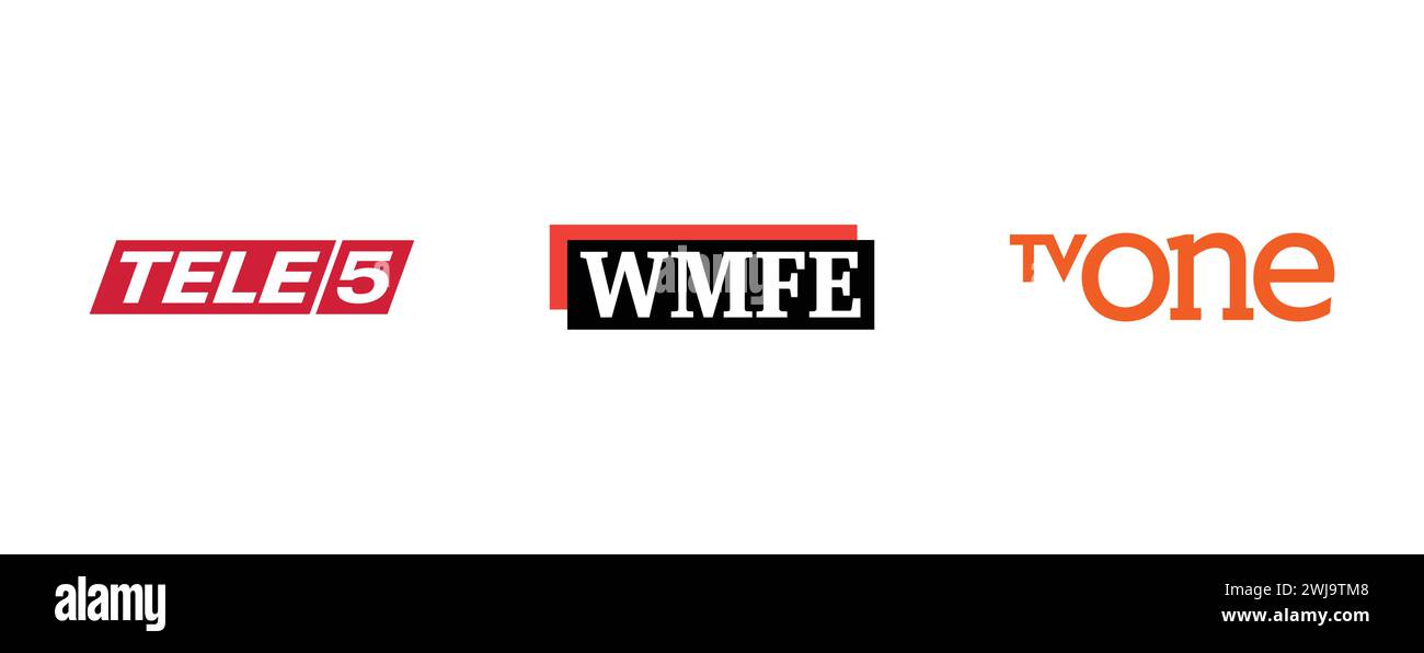 WMFE, TV One, Tele5 .Editorial vector illustration Stock Vector Image ...