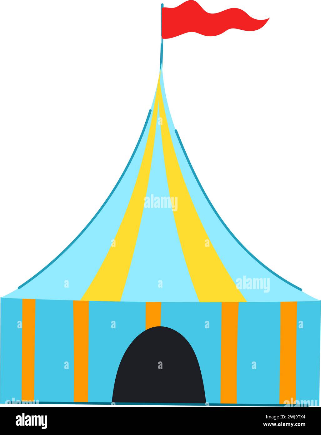 funfair circus tent cartoon vector illustration Stock Vector Image ...