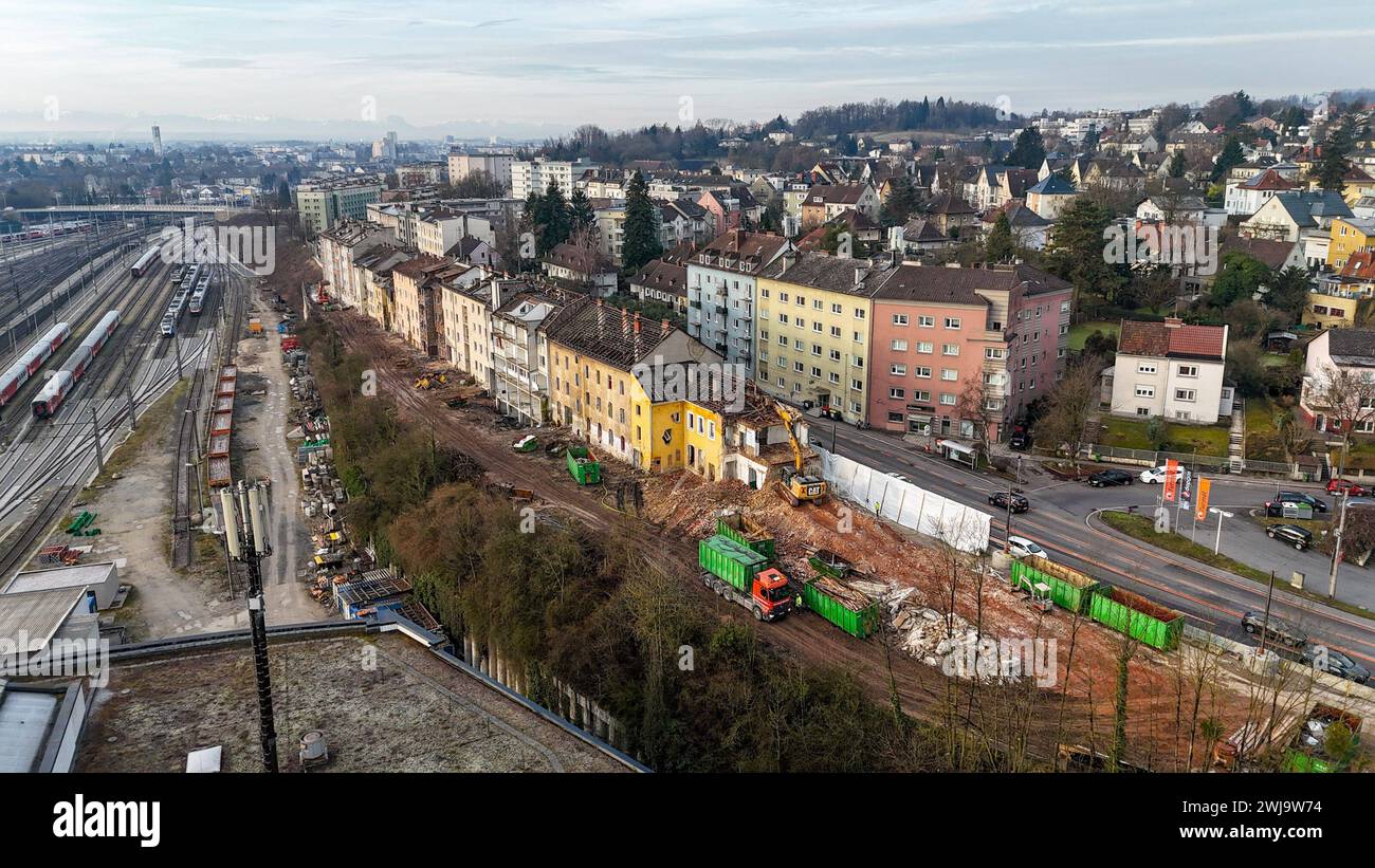 Linz, Waldeggstrasse, Abbruchhaeuser 14.02.2024, Linz, AUT ...