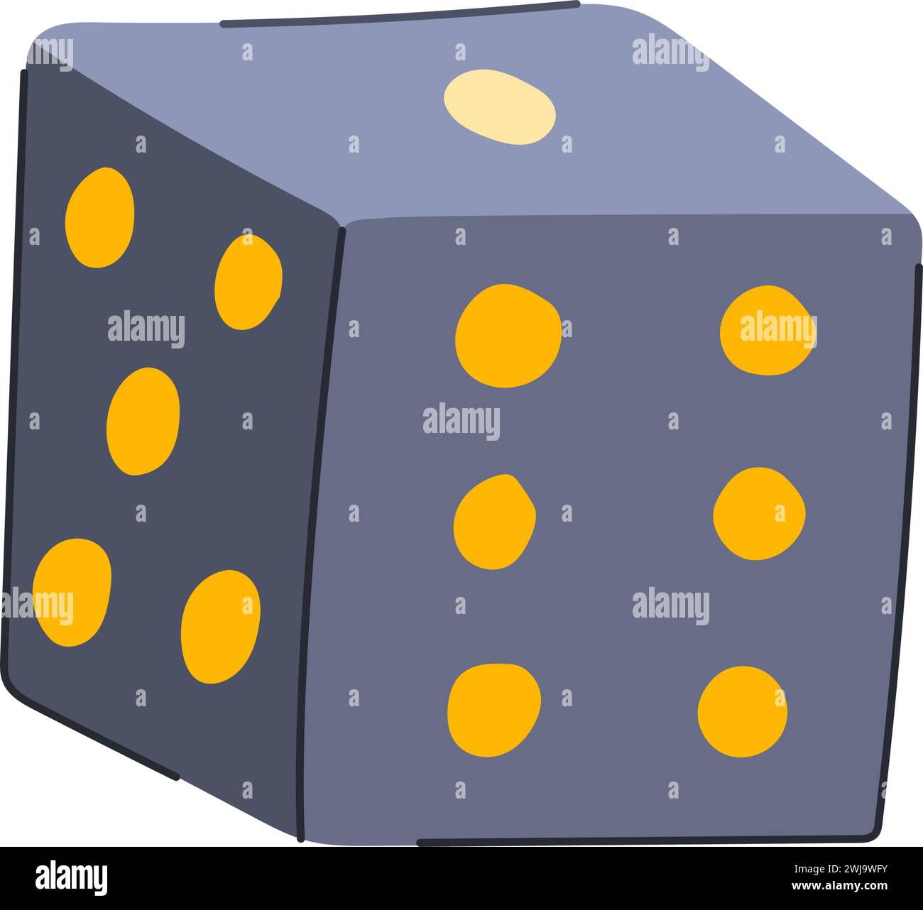 die dice cartoon vector illustration Stock Vector Image & Art - Alamy