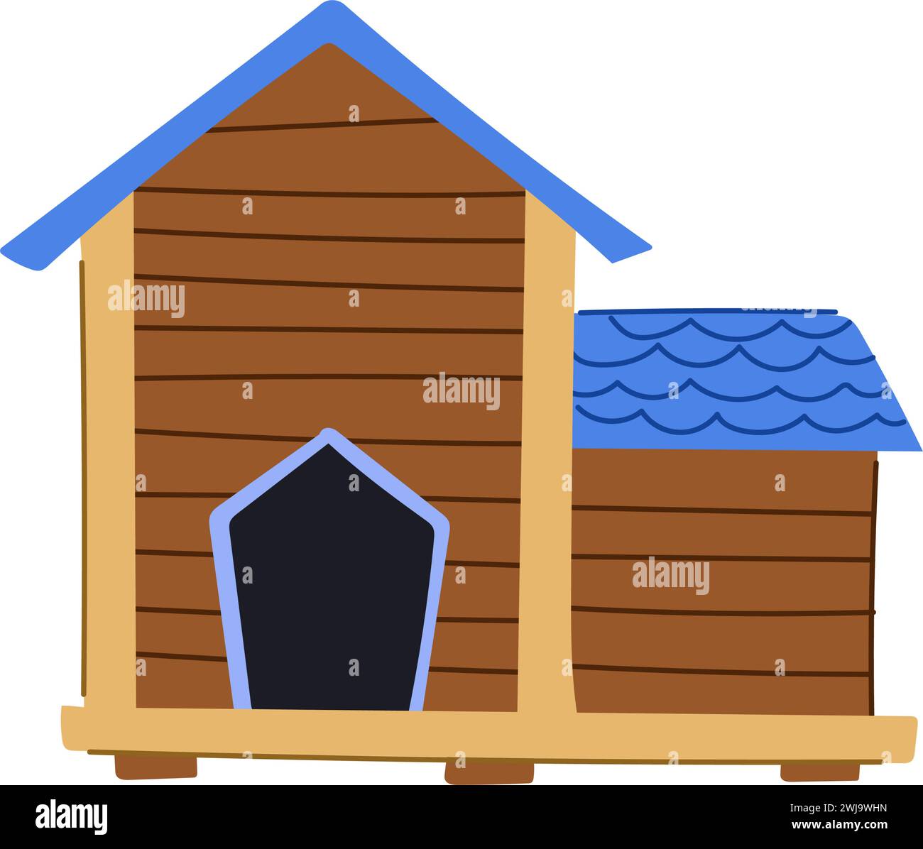 animal dog house cartoon vector illustration Stock Vector Image & Art ...