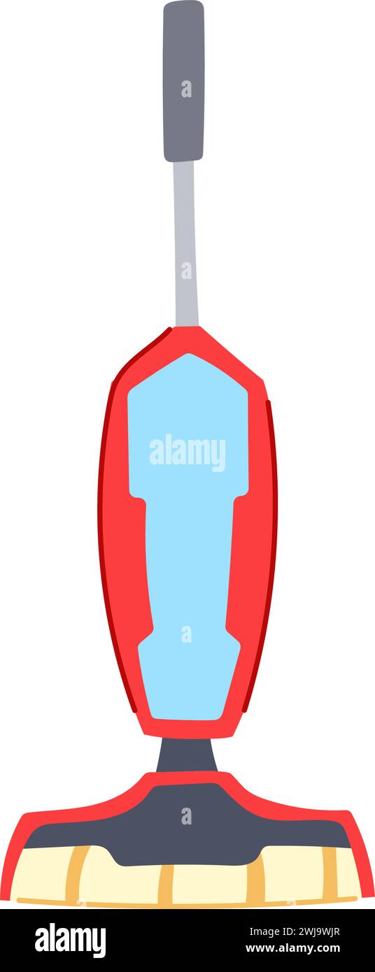 vacuum electric mop cartoon vector illustration Stock Vector Image ...