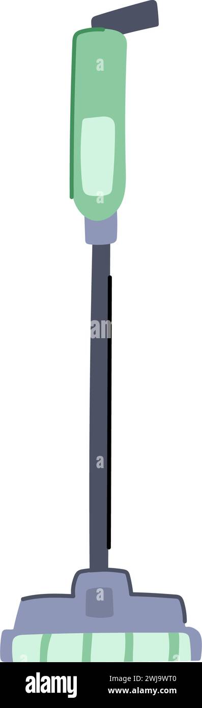 robot electric mop cartoon vector illustration Stock Vector Image & Art ...