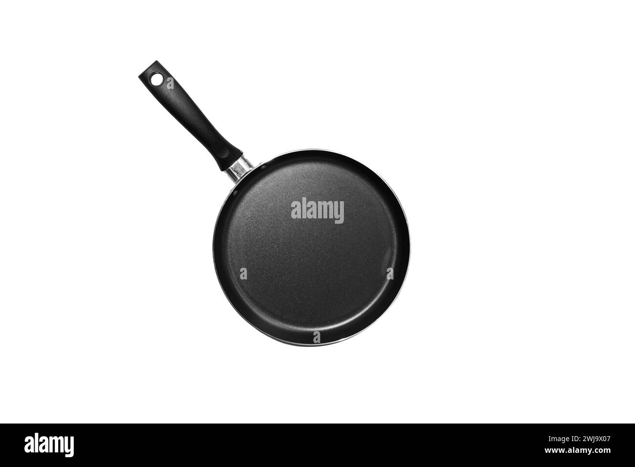 Pancake medium pan. Close-up. Isolated on white background Stock Photo ...