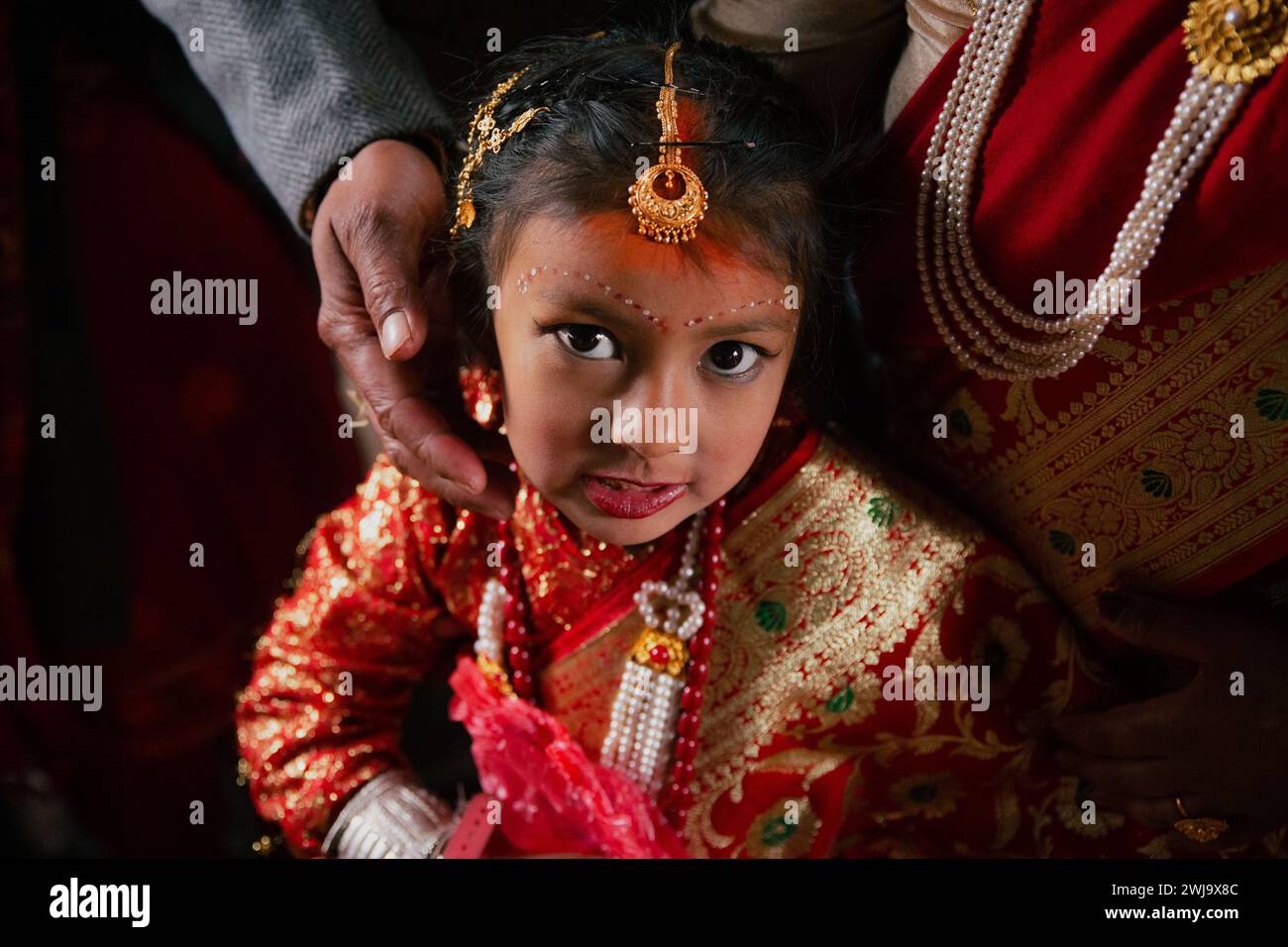 Bhaktapur, Bagmati, Nepal. 14th Feb, 2024. Dozens of girls took part in ...