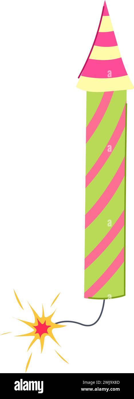 explosion firework rocket cartoon vector illustration Stock Vector ...