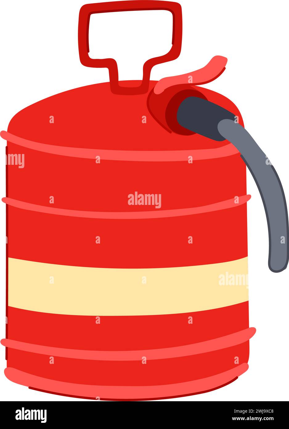 gas fuel can metal cartoon vector illustration Stock Vector Image & Art ...