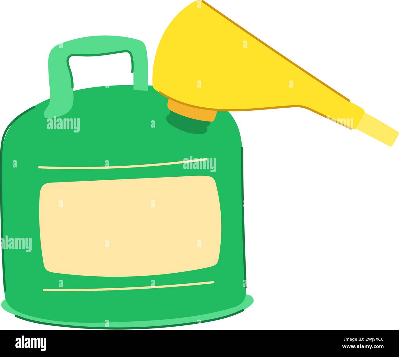 petrol fuel can metal cartoon vector illustration Stock Vector Image ...