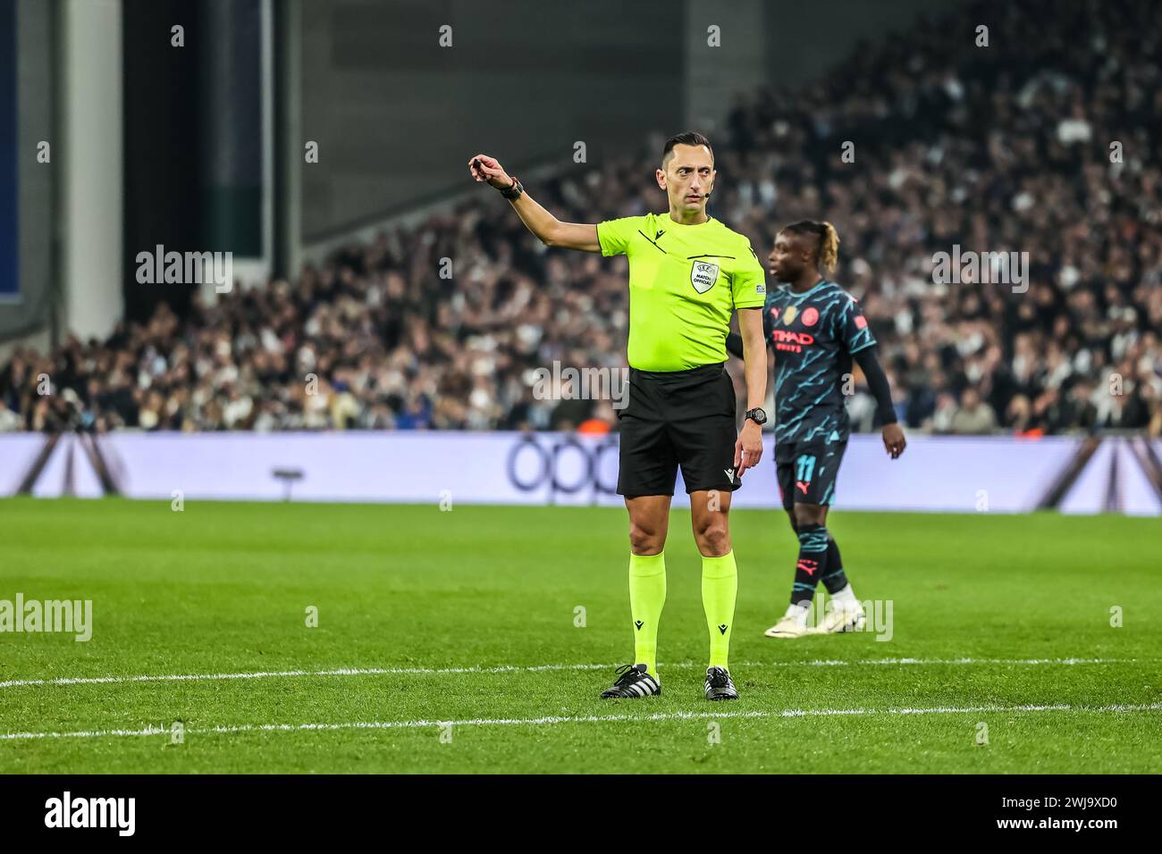 Copenhagen, Denmark. 13th Feb, 2024. Referee Jose Sanchez seen during ...