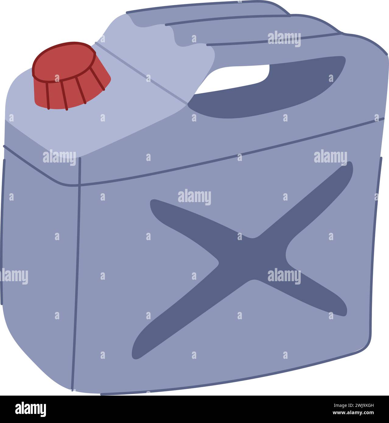 gallon fuel can metal cartoon vector illustration Stock Vector Image ...