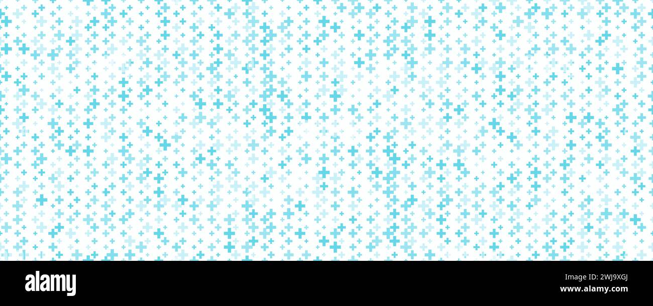 Medical cross and plus background. Abstract seamless blue pattern for ...