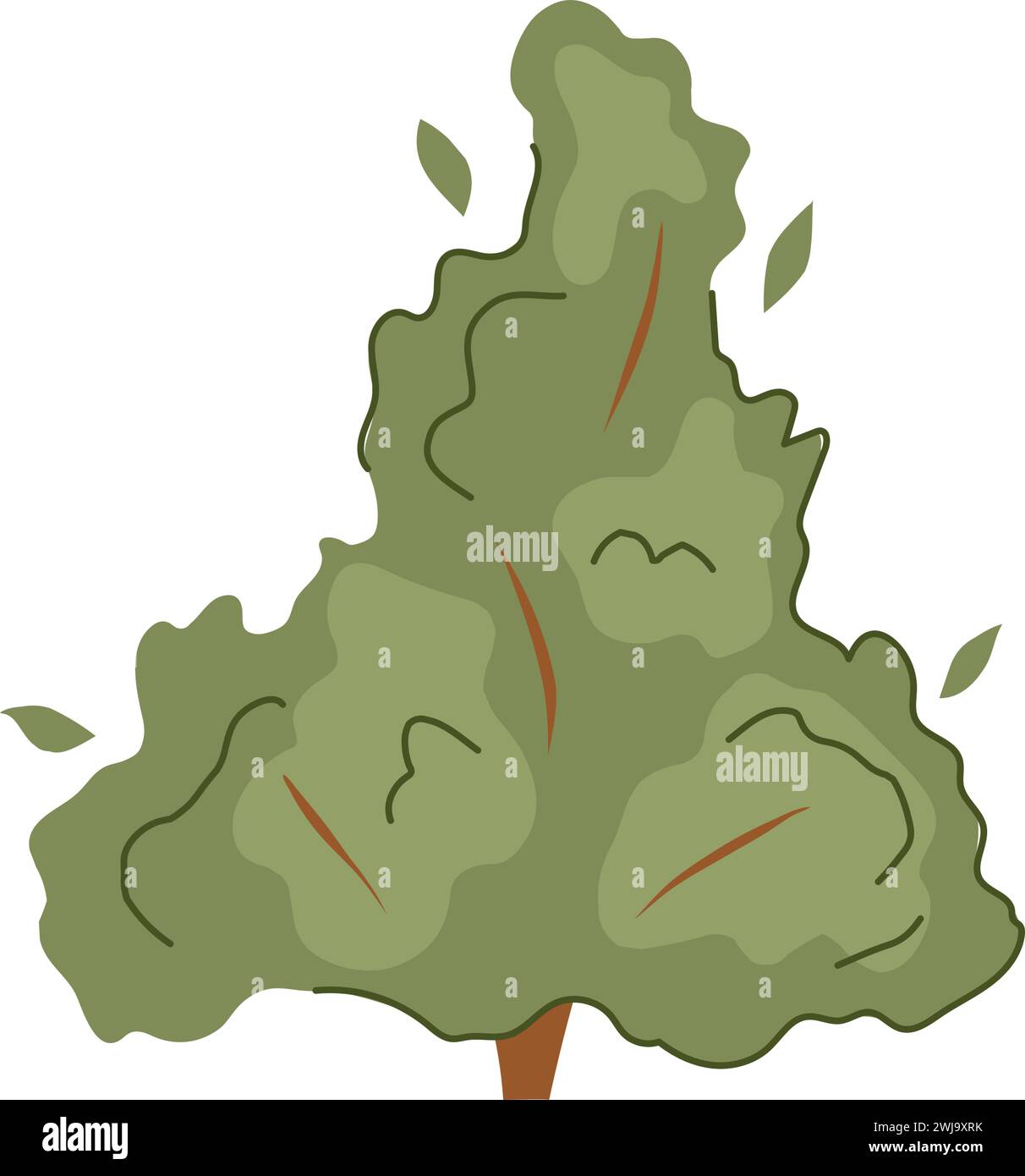 hedge garden shrub cartoon vector illustration Stock Vector Image & Art ...