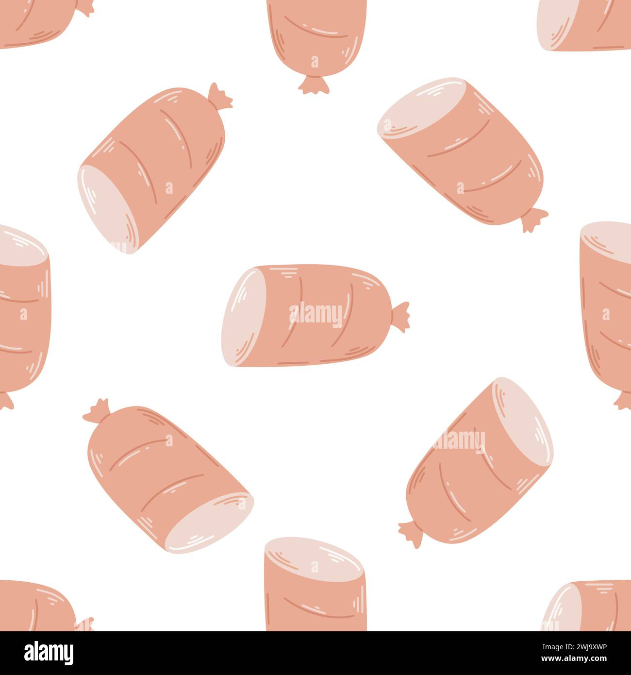 Ham seamless random pattern vector illustration Stock Vector Image ...