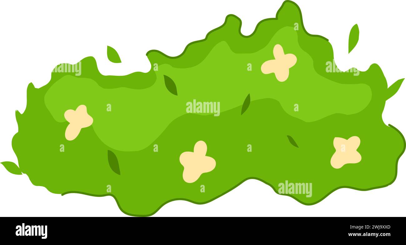 tree garden shrub cartoon vector illustration Stock Vector Image & Art ...