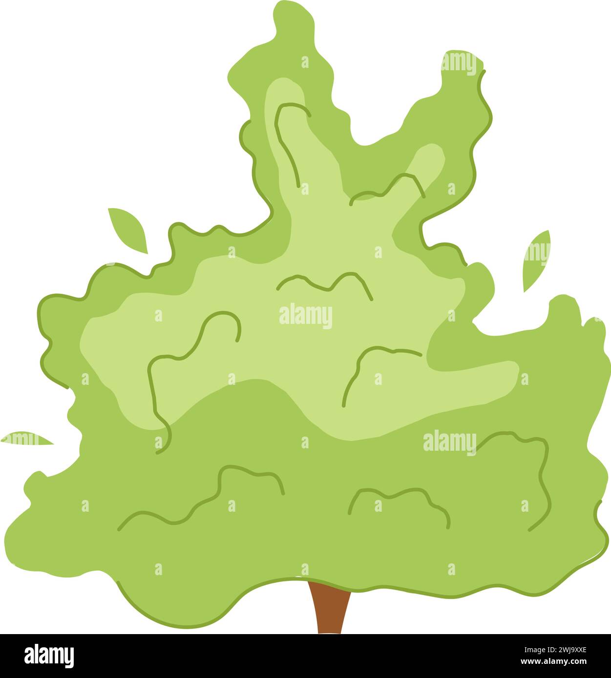 park garden shrub cartoon vector illustration Stock Vector Image & Art ...