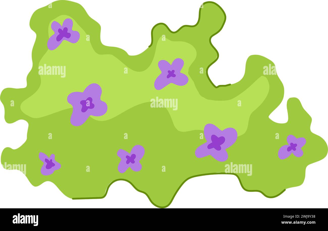 leaves garden shrub cartoon vector illustration Stock Vector Image ...