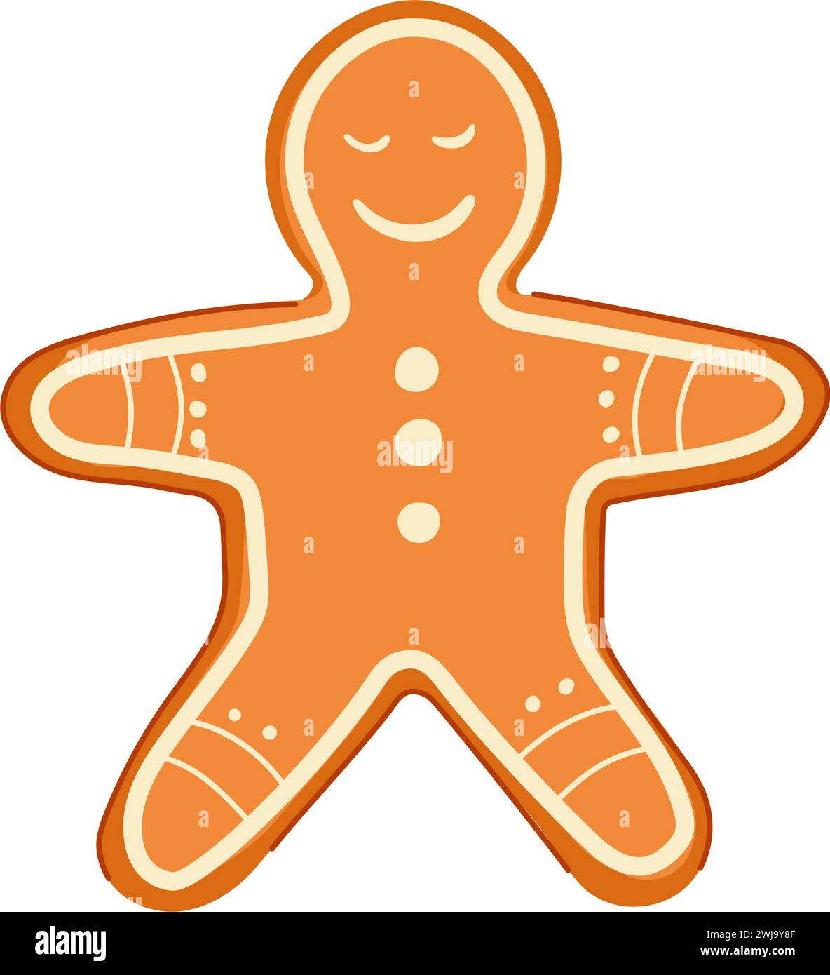 shape gingerbread cartoon vector illustration Stock Vector Image & Art ...