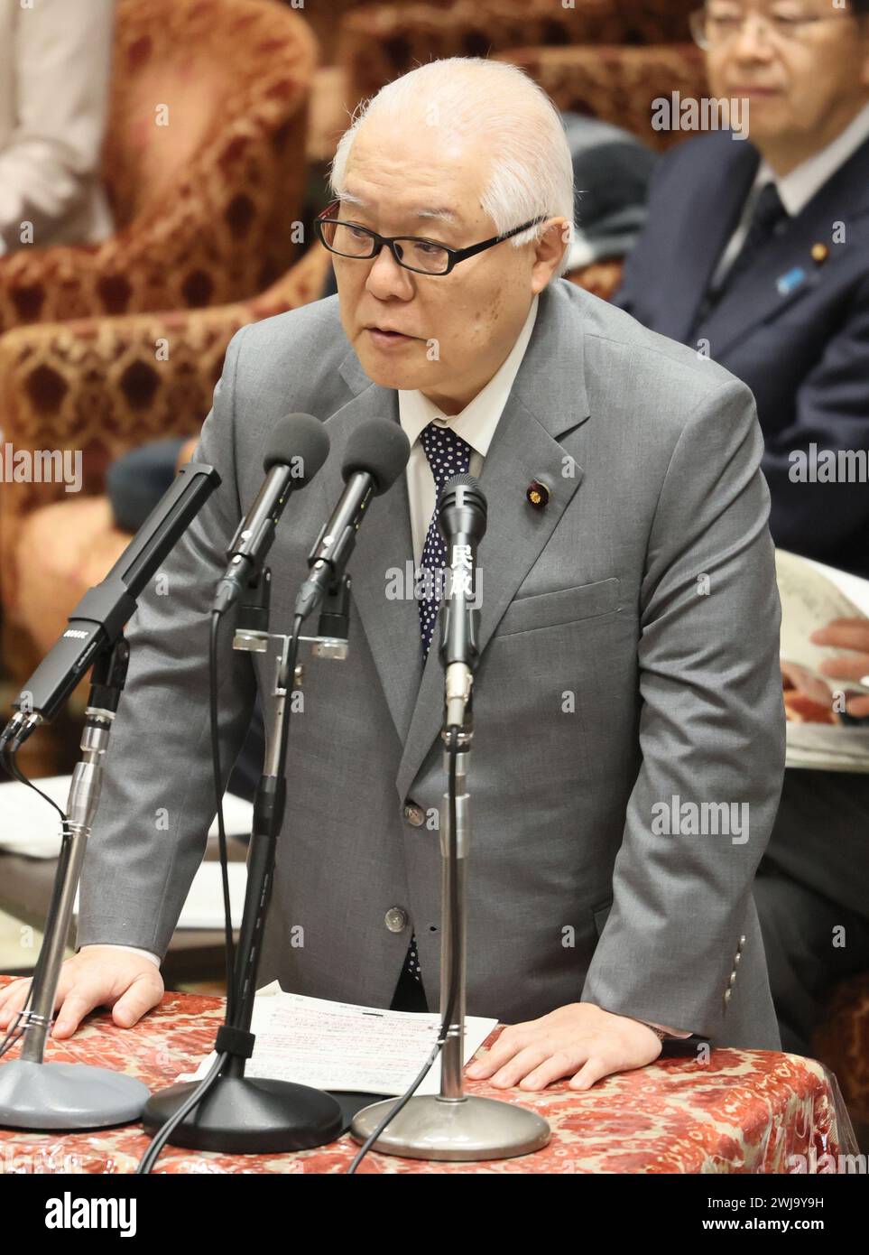 Tokyo, Japan. 14th Feb, 2024. Japanese Health Minister Keizo Takemi ...