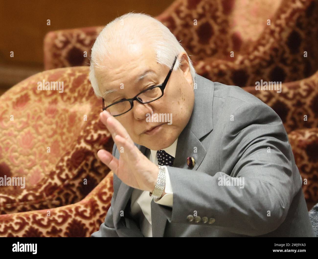 Tokyo, Japan. 14th Feb, 2024. Japanese Health Minister Keizo Takemi ...