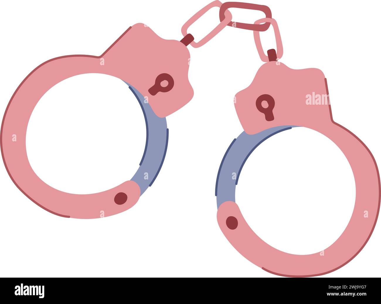 cuff handcuffs cartoon vector illustration Stock Vector Image & Art - Alamy