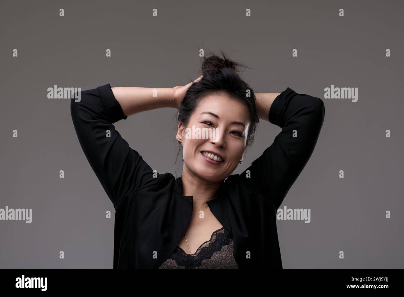 She portrays lightheartedness, her cheerful expression and playful ...