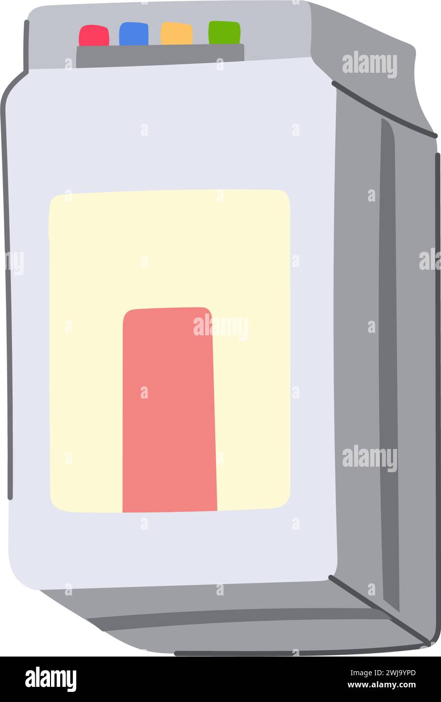 printer ink cartridge cartoon vector illustration Stock Vector Image ...