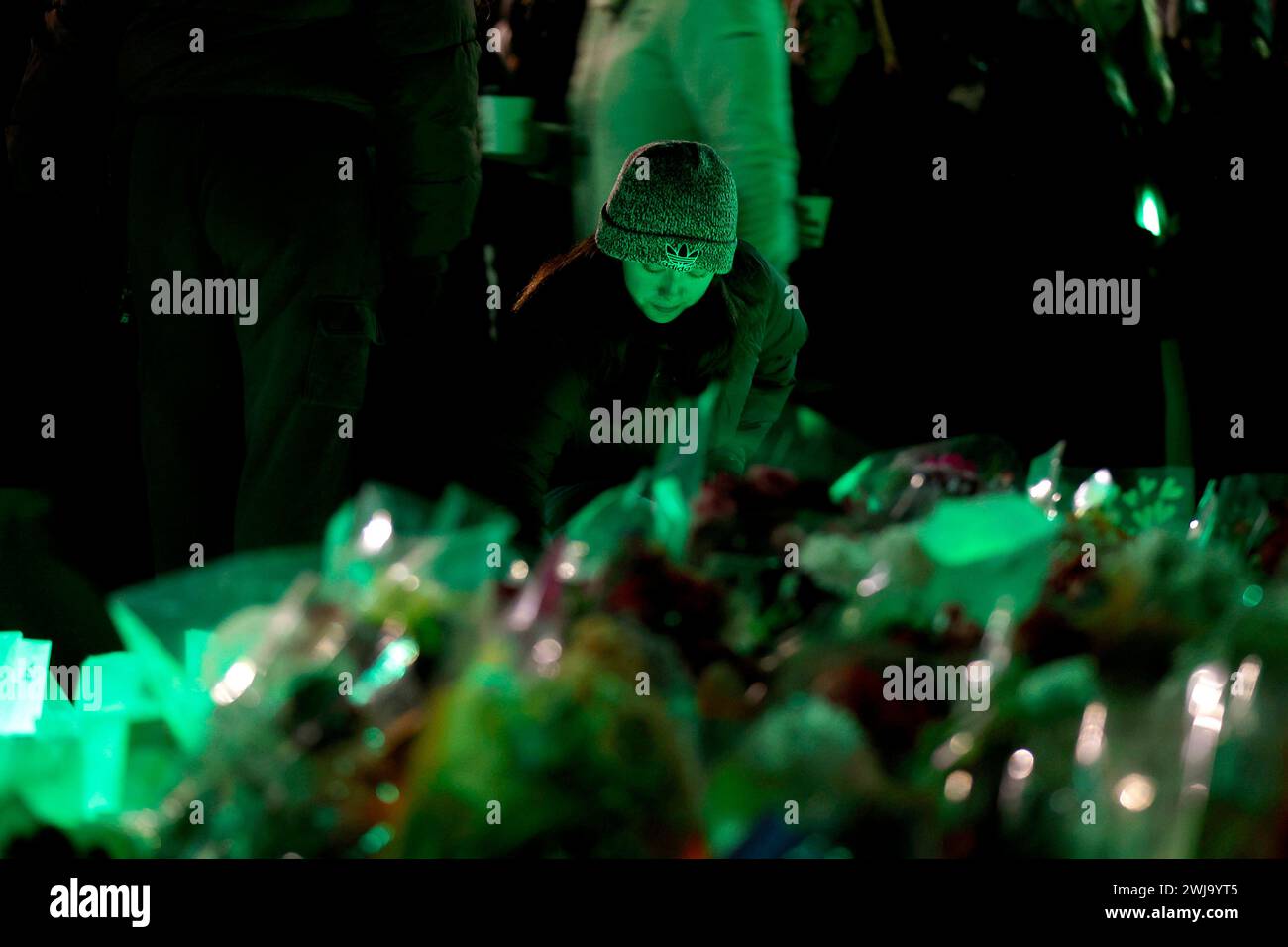 Michigan State University students and community members place ...