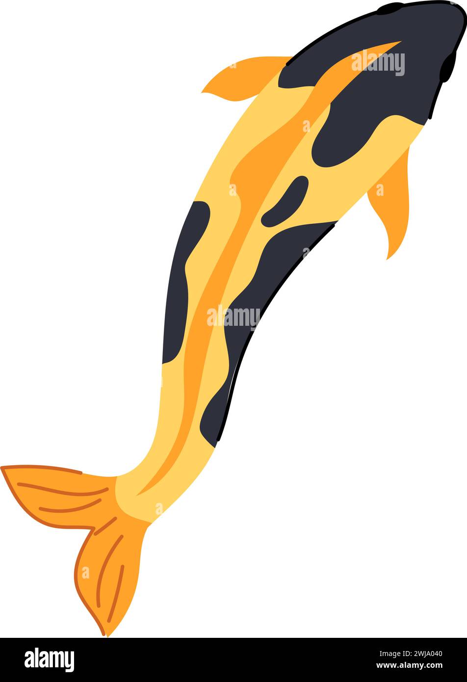 chinese koi fish carp cartoon vector illustration Stock Vector Image ...